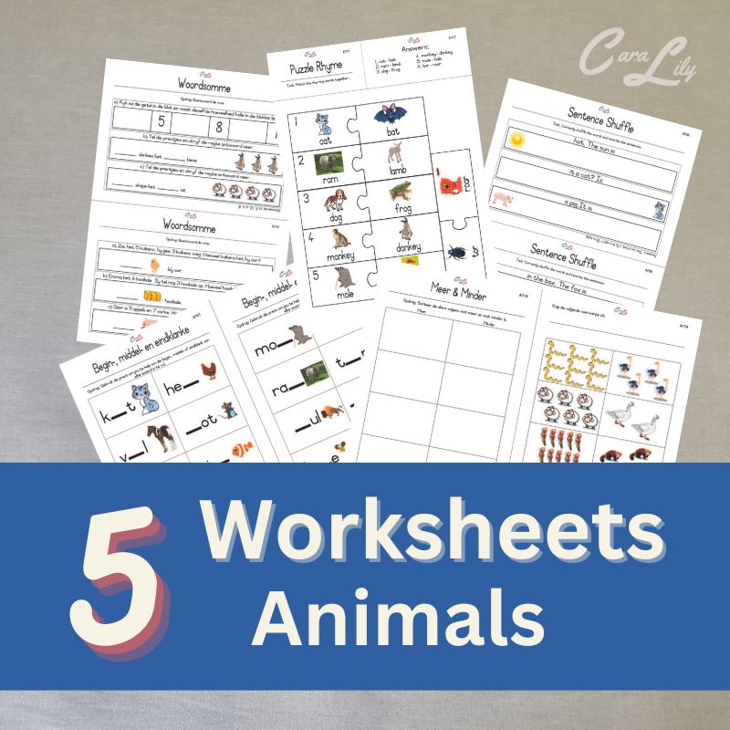 D701 Worksheets (7-9 yrs) Animals – Cara Lily